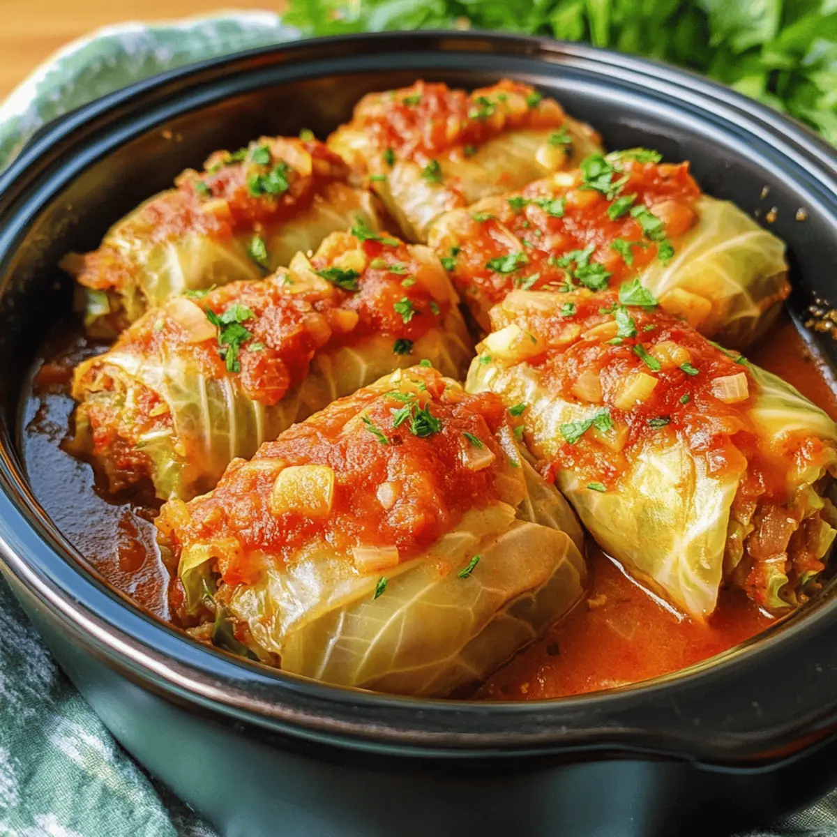 Irresistible Comforting Juicy Slow Cooker Stuffed Cabbage Rolls