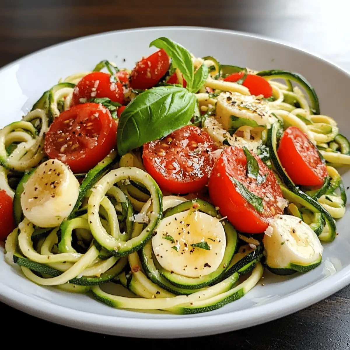 Irresistible Caprese Zucchini Noodles: Fresh, Light & Flavorful