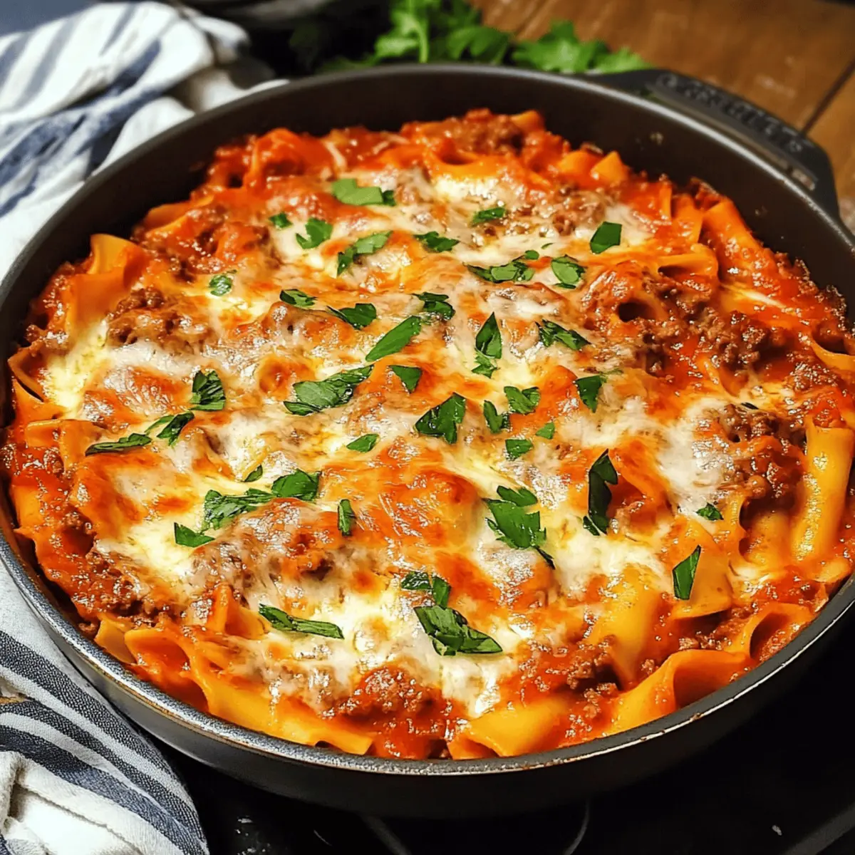Easy One Pot Lasagna Pasta: Delicious & Gooey