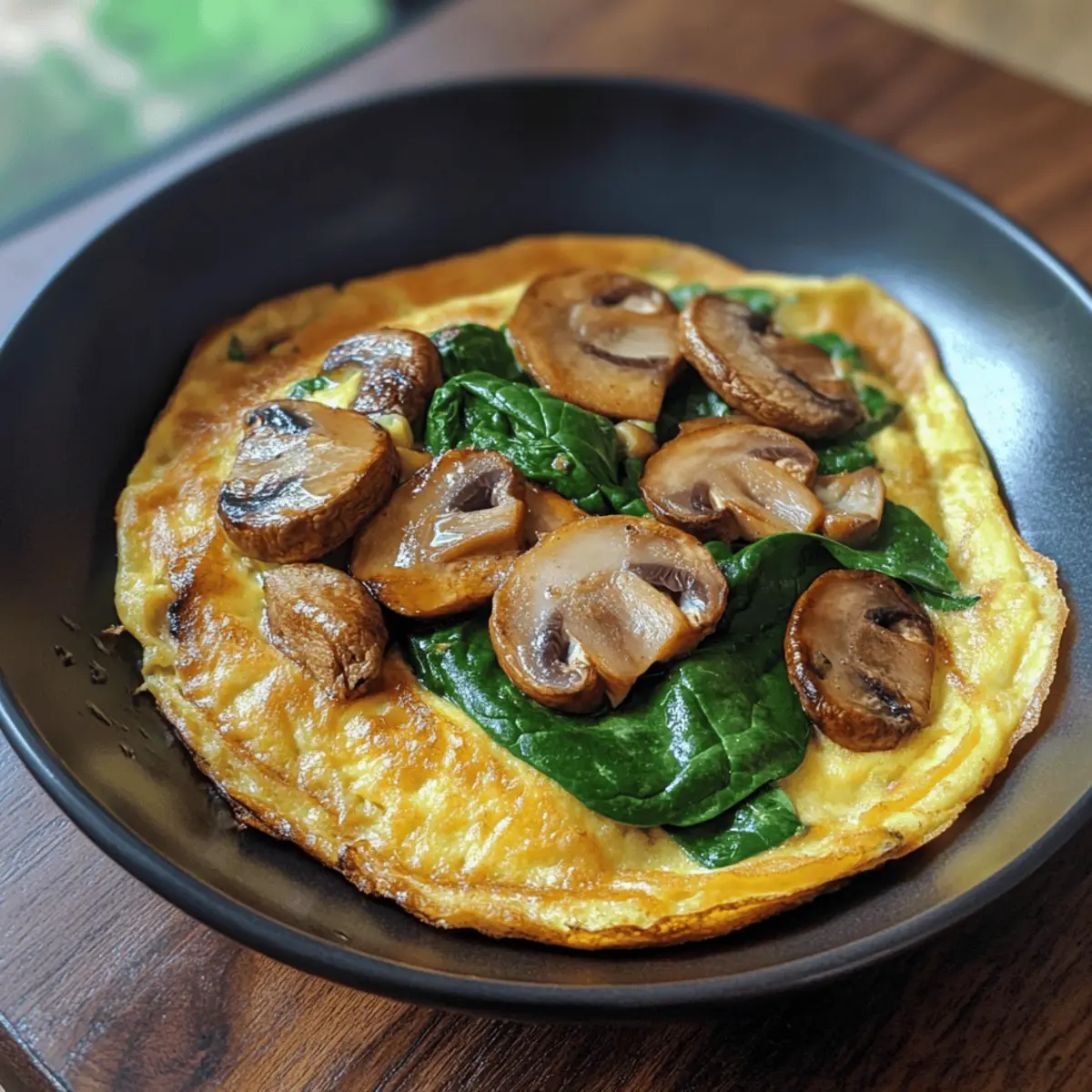 Ultimate Comforting Fluffy Mushroom & Spinach Omelette in Minutes